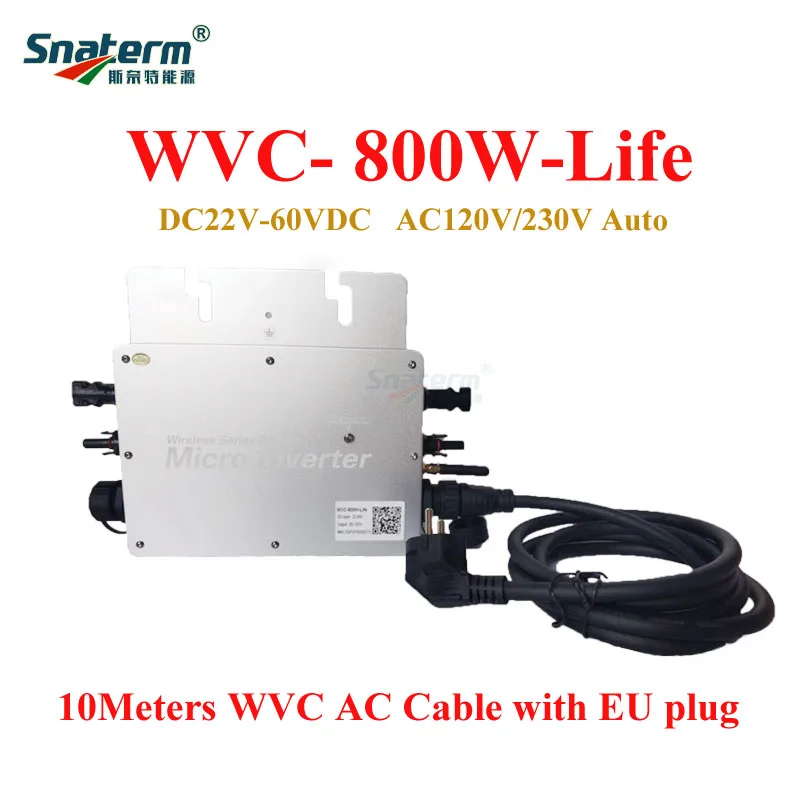 Inversor de conexión a red Solar WVC800W WIFI MPPT Salida de onda ...