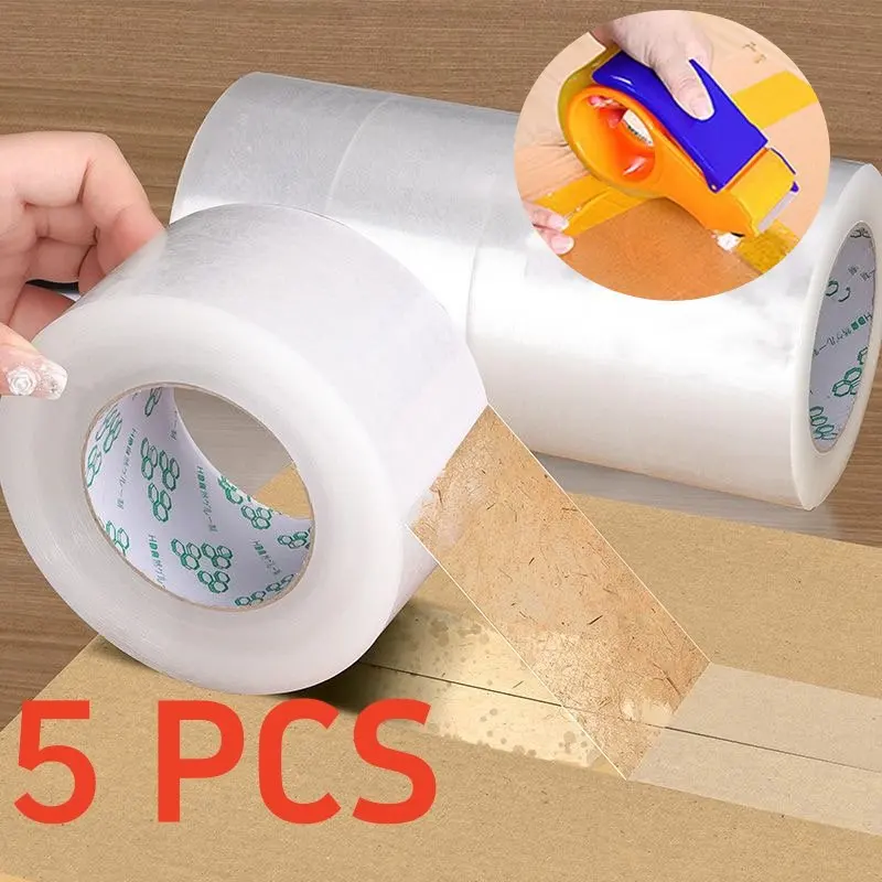 1-5pcs-Transparent-Tape-Paper-Packaging-Sealing-Tape-Logistics ...