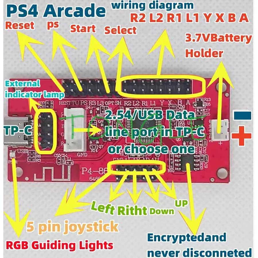 Joystick-Encoder-PCB-Board-USB-Arcade-Zero-Delay-Controller-TO-PC-PS3 ...