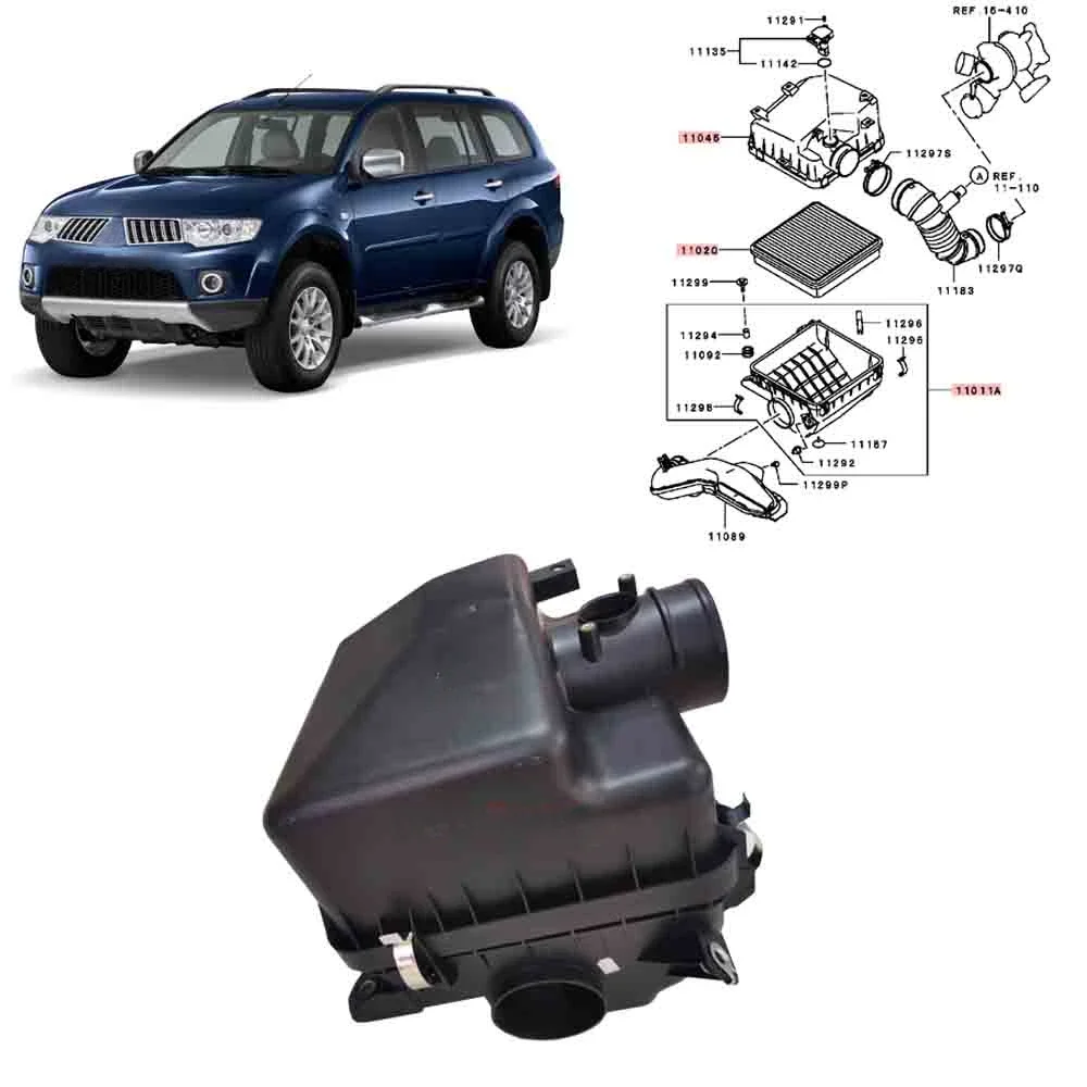 1 Piece 3.0L Petrol Air Filter Box Assy for Pajero Sport KH Air Filter ...