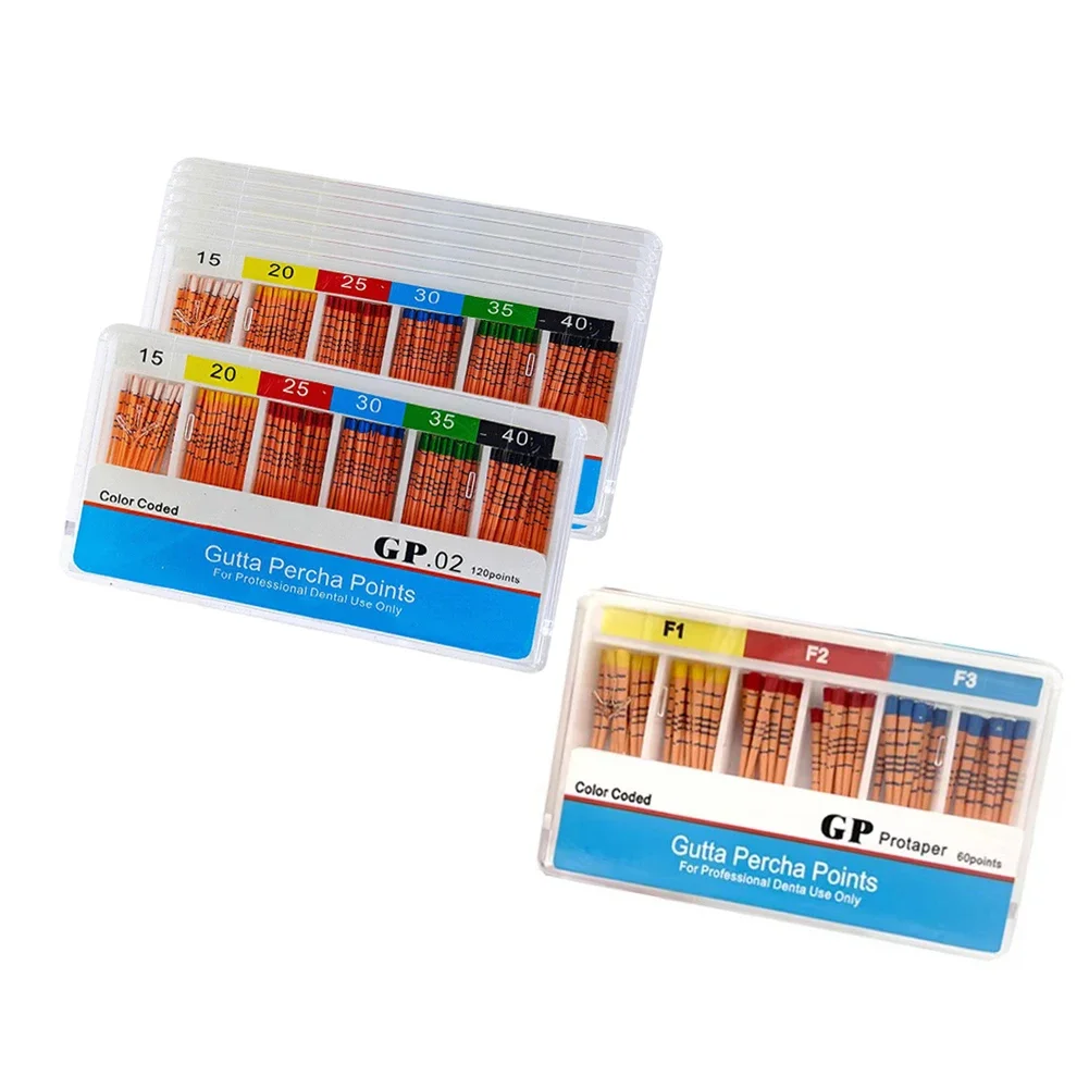Disposable Dental Gutta Percha Point Tips 5 Boxes GP 02/04/06/F #15-40 ...
