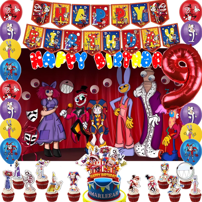 The-Amazing-Digital-Circus-Birthday-Party-Supplies-Pomni-Balloon-Banner ...