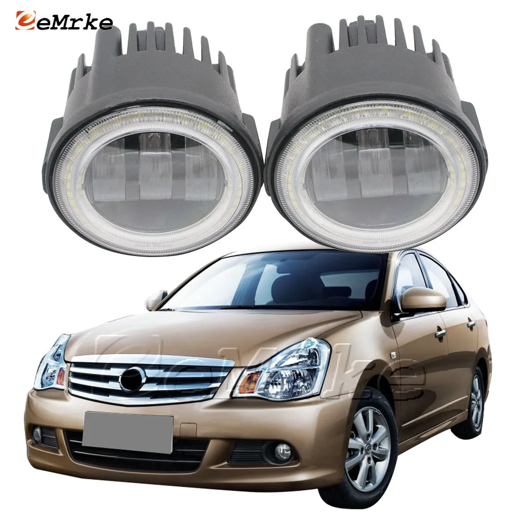 2x-Car-Led-Fog-Lights-Assembly-Headlights-for-Nissan-Almera-G15 ...