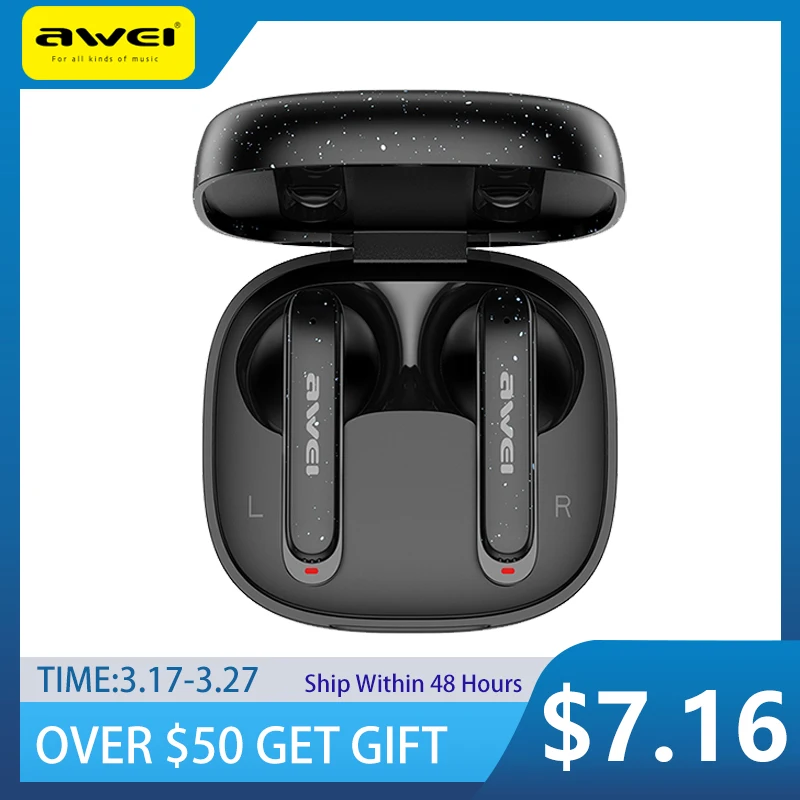 Awei-T66-Earphone-Bluetooth-5-3-Earbuds-Stereo-Sports-Earphones ...