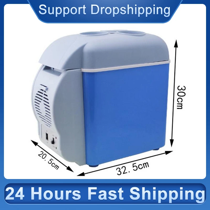 7-5-Liter-Car-Mini-Refrigerator-Lightweight-Dual-Use-Insulated-Cooler ...