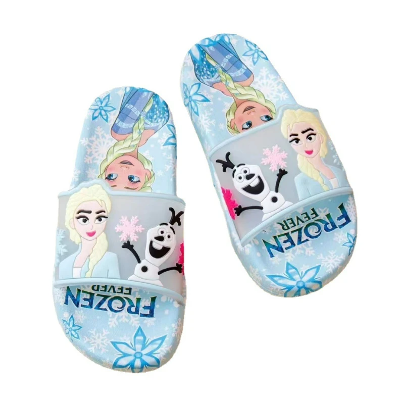 Disney Cute Cartoon Frozen Princess Elsa Olaf Summer Girls' Soft Sole ...