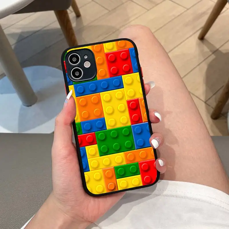 Toy Building Blocks Colorful Cute Kids Phone Case for iPhone 14 11 12 ...