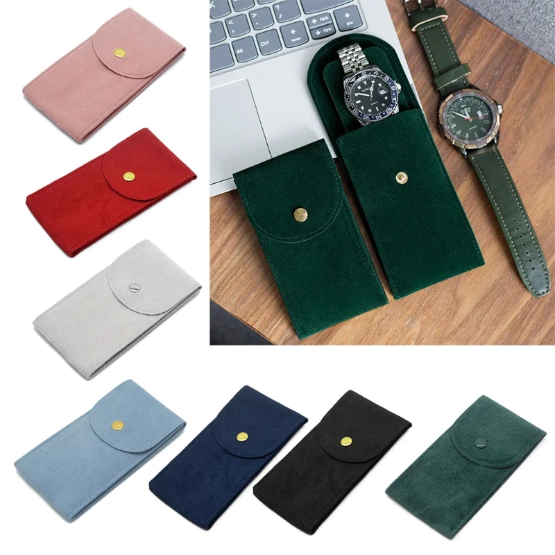 Portable-Flannelette-Fabric-Watch-Storage-Bag-Single-Watch-Travel-Case ...