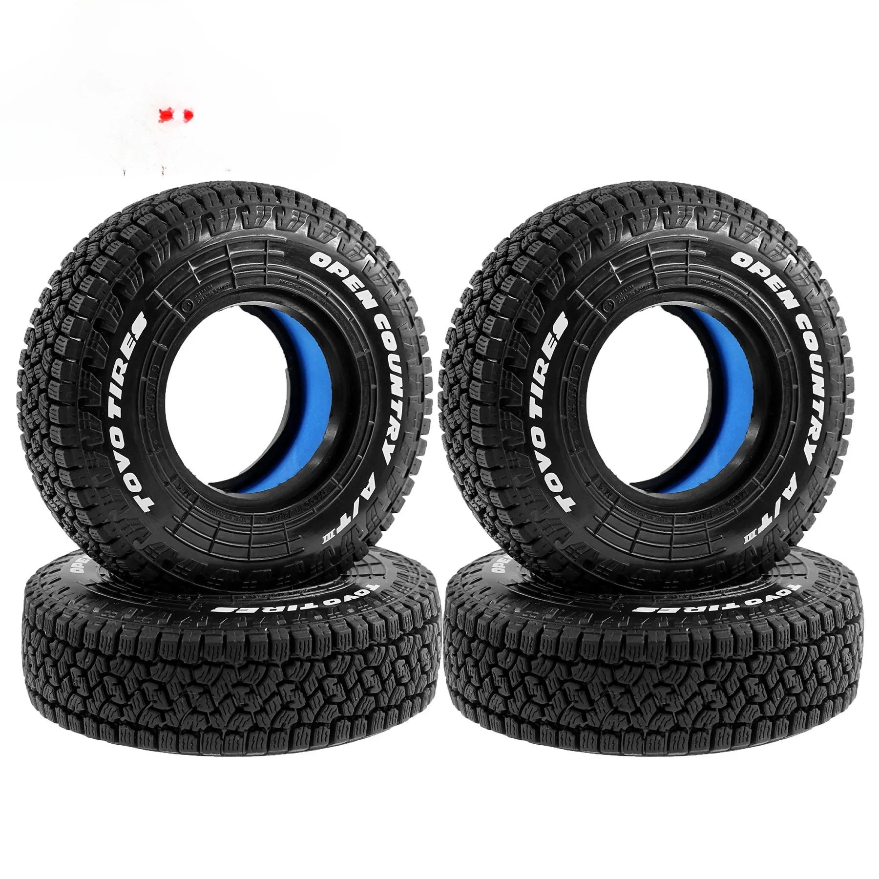 4PCS 105MM 1.9 RC Crawler 105mm Rubber Tires for Axial SCX10 TRX4 D90 ...