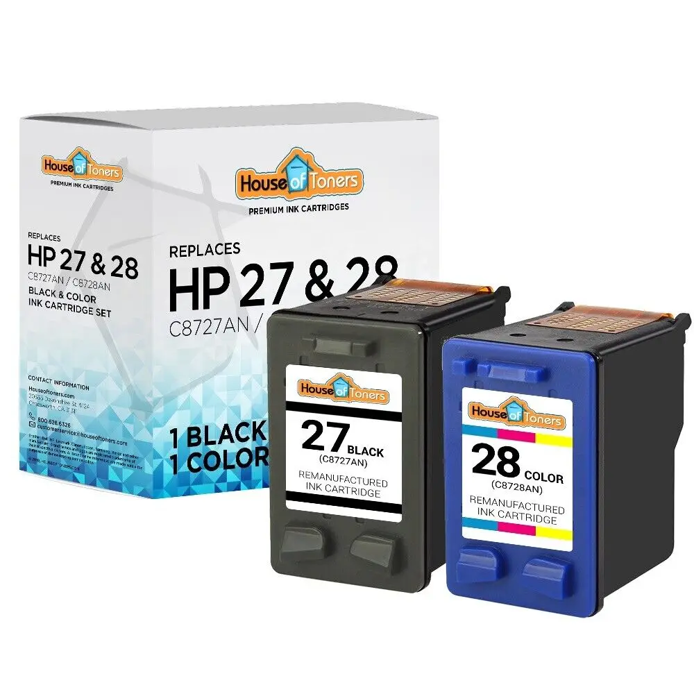 2PK-27-28-for-HP-Deskjet-3650-3651-3740-3744-3745-3747-3840-3843-3845 ...