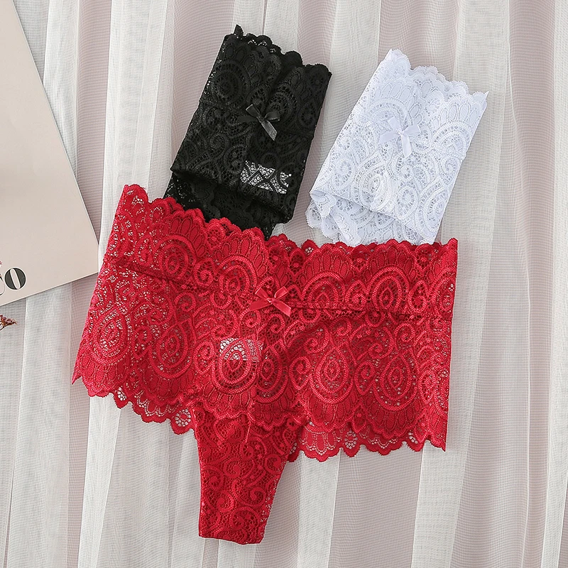 Retro-Spitze-spurlose-H-schen-sexy-Frauen-Slips-weibliche-mittlere-Taille-Unterw-sche-H-schen ...