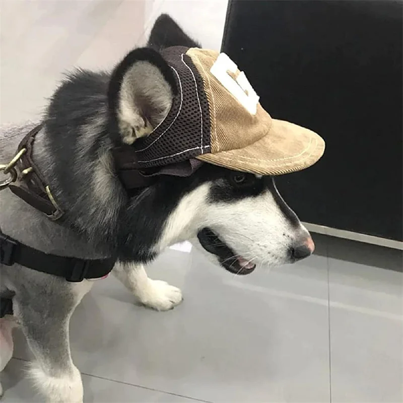 Outdoor Dog Hat Dog Sunscreen Hat Baseball Cap Sports Hat With Ear ...