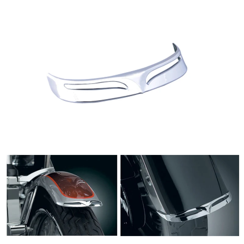 Chrome-Motorcycle-Front-Rear-Fender-Trailing-Leading-Edge-Tip-Trim ...