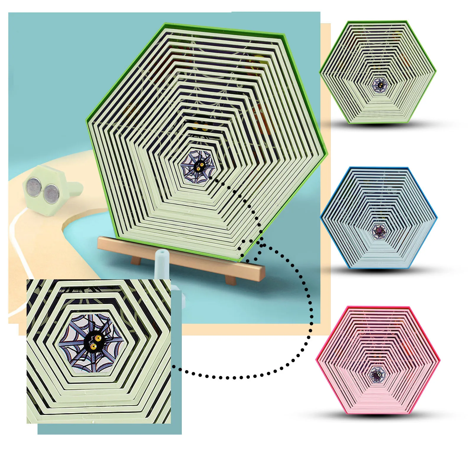3d 프린트 육각형 피젯 장난감 자석이 있는 어린이를위한 참신한 장난감 크리에이티브 Diy 키즈 스트레스 방지 성인 감압 완구