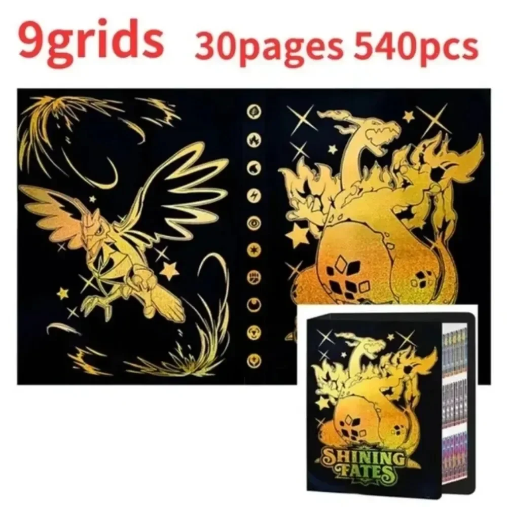 Pok-mon-Cartoon-Album-Livro-9Bolso-540-Cartas-Anime-Jogo-de-Mapas ...