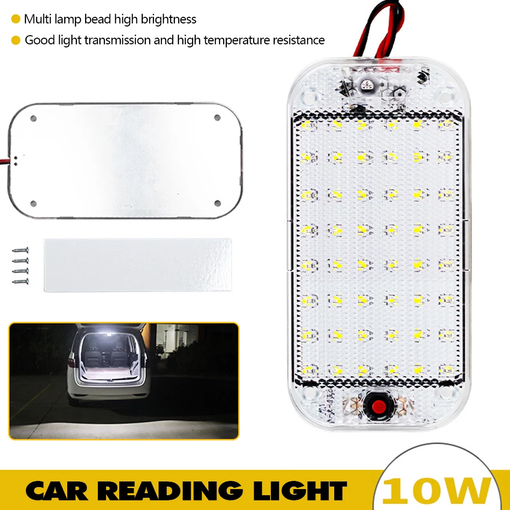48 LED Panel Light Car Interior Reading Lamp High Brightness Cabin ...