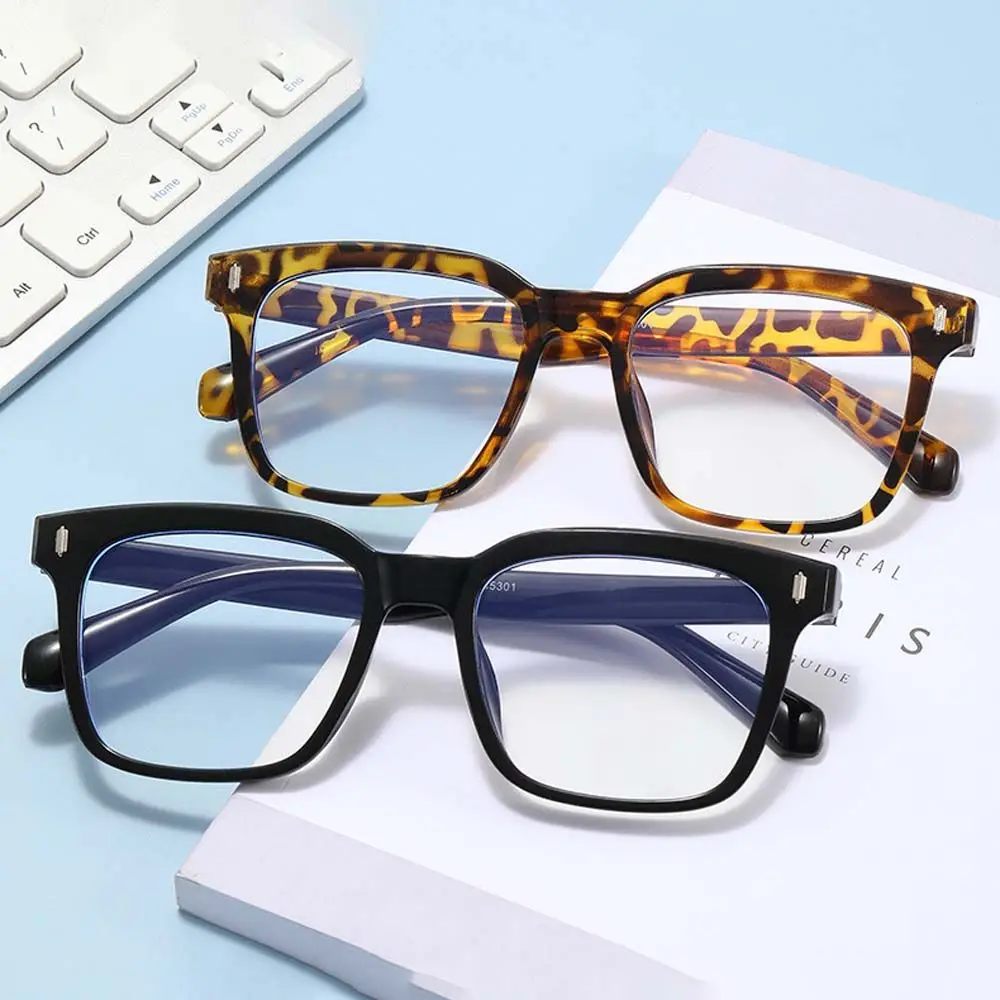 Leopard-Print-Square-Clear-Lens-Glasses-Women-Eyeglasses-Korean ...