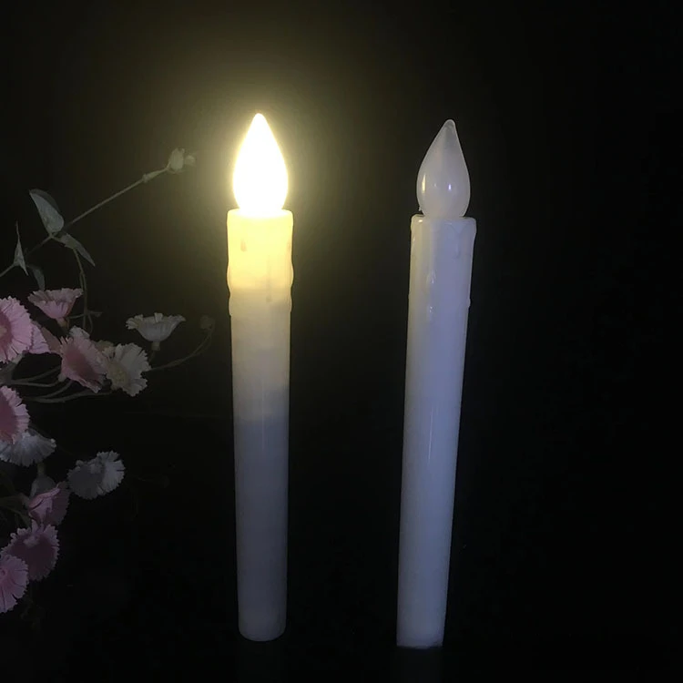 100pcs LED Candles Flameless Pointed Candle Lights Battery Powered ...