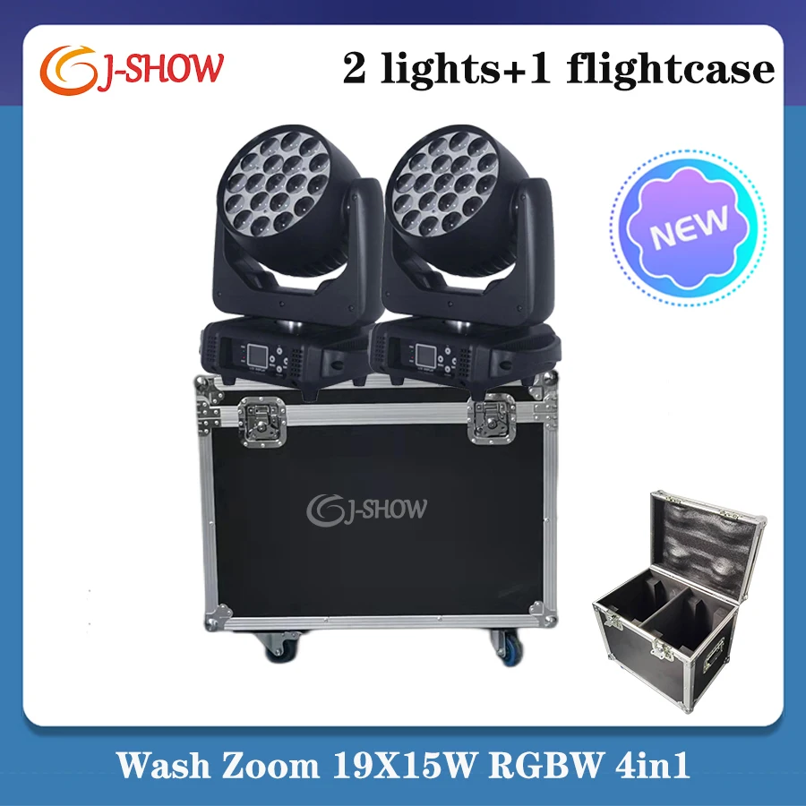 2-Pcs-LED-19x15W-RGBW-4in1-Wash-Zoom-Beam-Moving-Head-Lighting-with ...