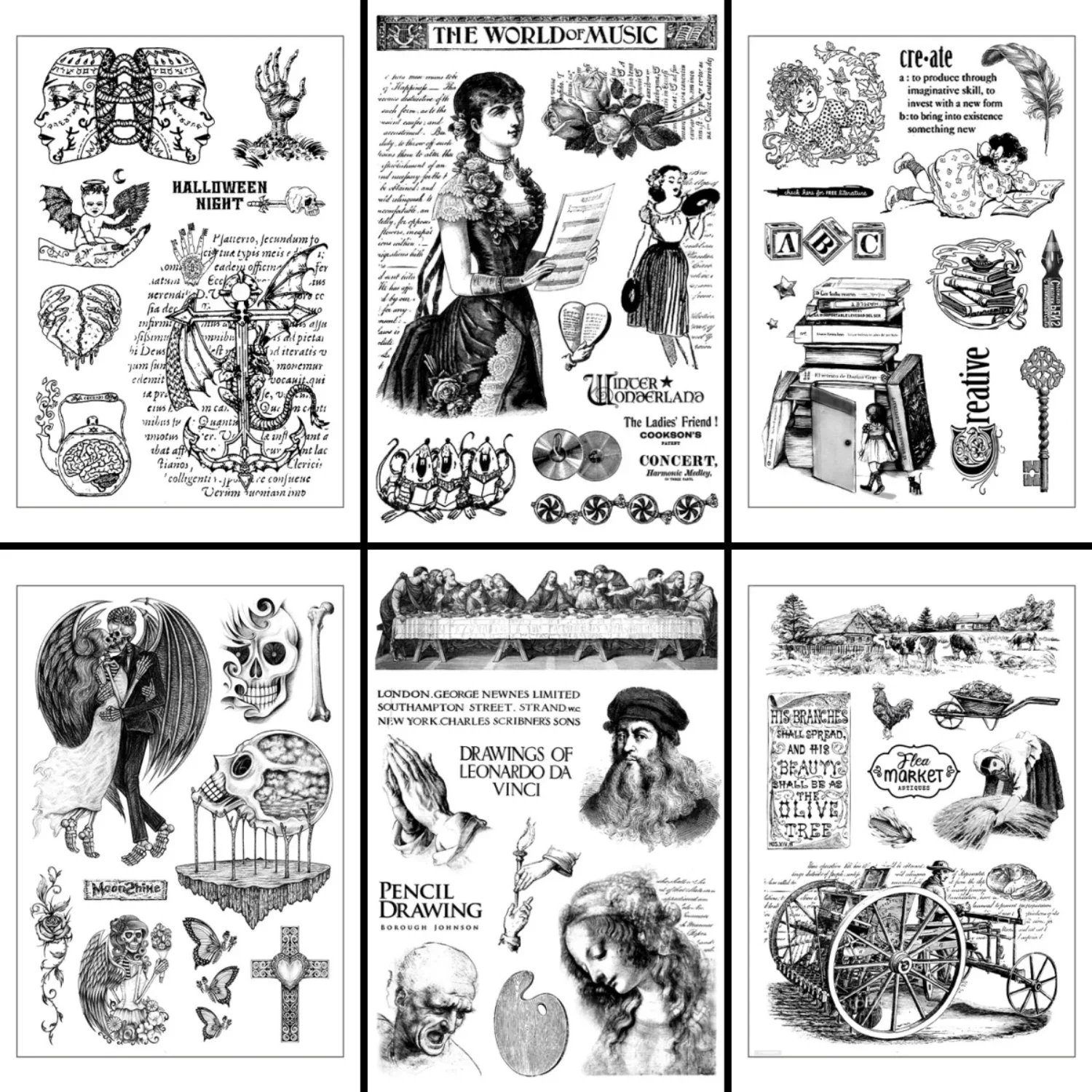 Прозрачные резиновые штампы для скрапбукинга | AliExpress