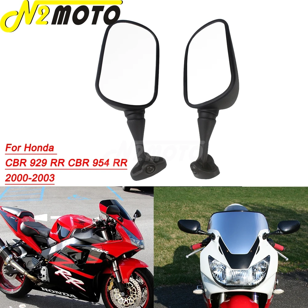 1 Pair Plastic Rearview Mirrors For Honda Cbr929rr 2000-01 Cbr954rr ...