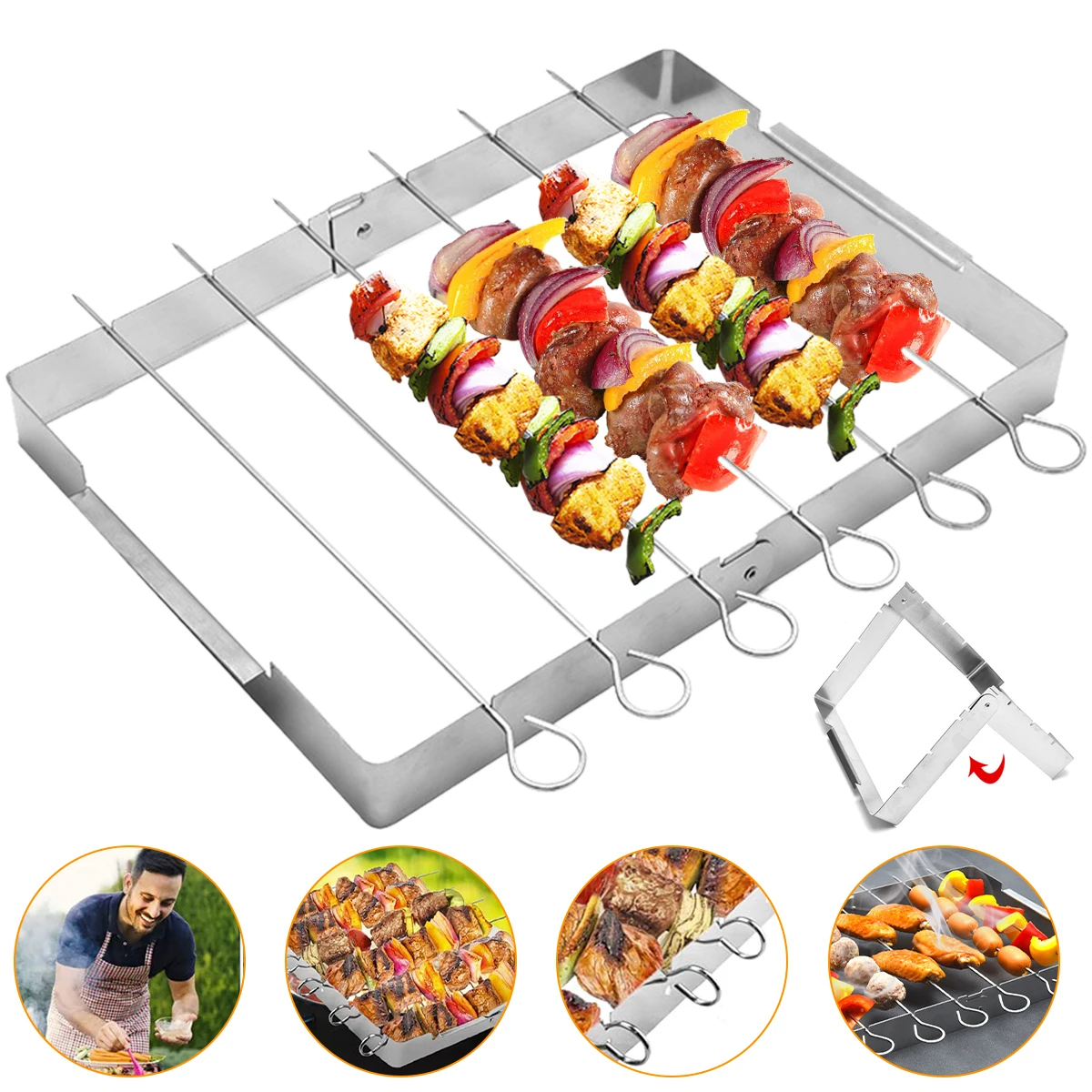 Dobr-vel-Rotativa-Churrasco-Grill-Rack-churrasco-Espeto-Kabob-Espetos ...