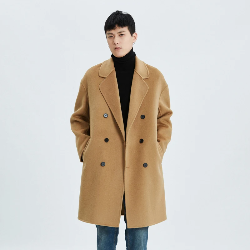 Jueqi-abrigo-polar-de-doble-cara-para-hombre-chaqueta-de-lana-100-pura ...