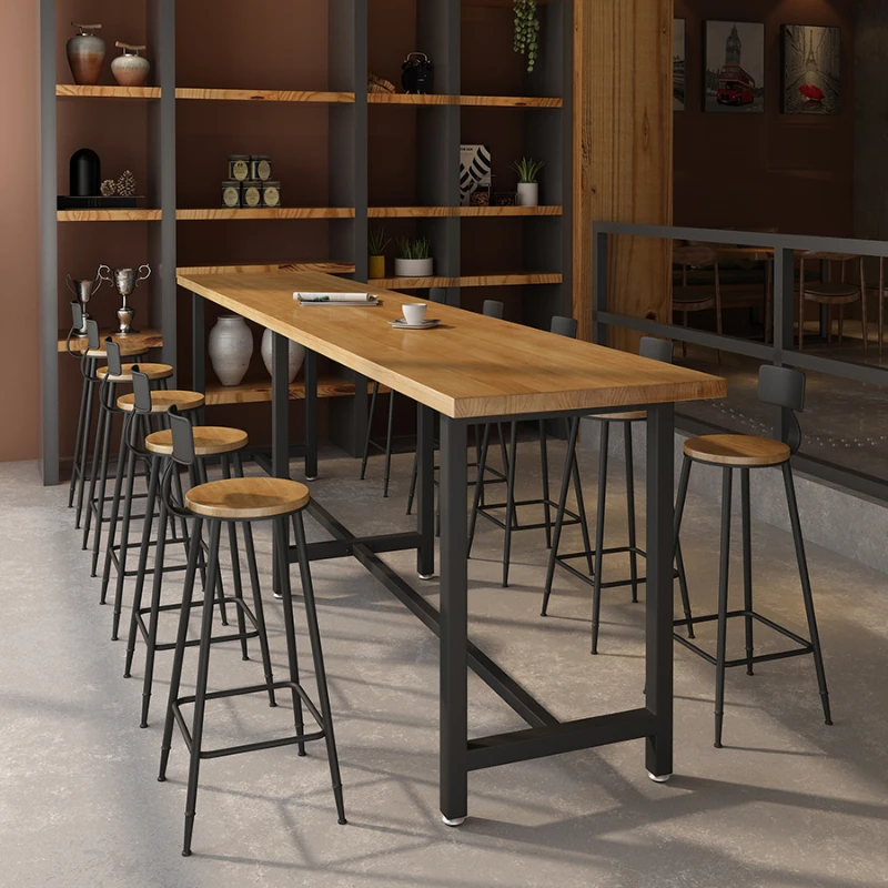 Mesa-De-Bar-Moderna-Longa-De-Madeira-Balc-o-Alto-De-Cozinha-Mesa-De-Bar ...