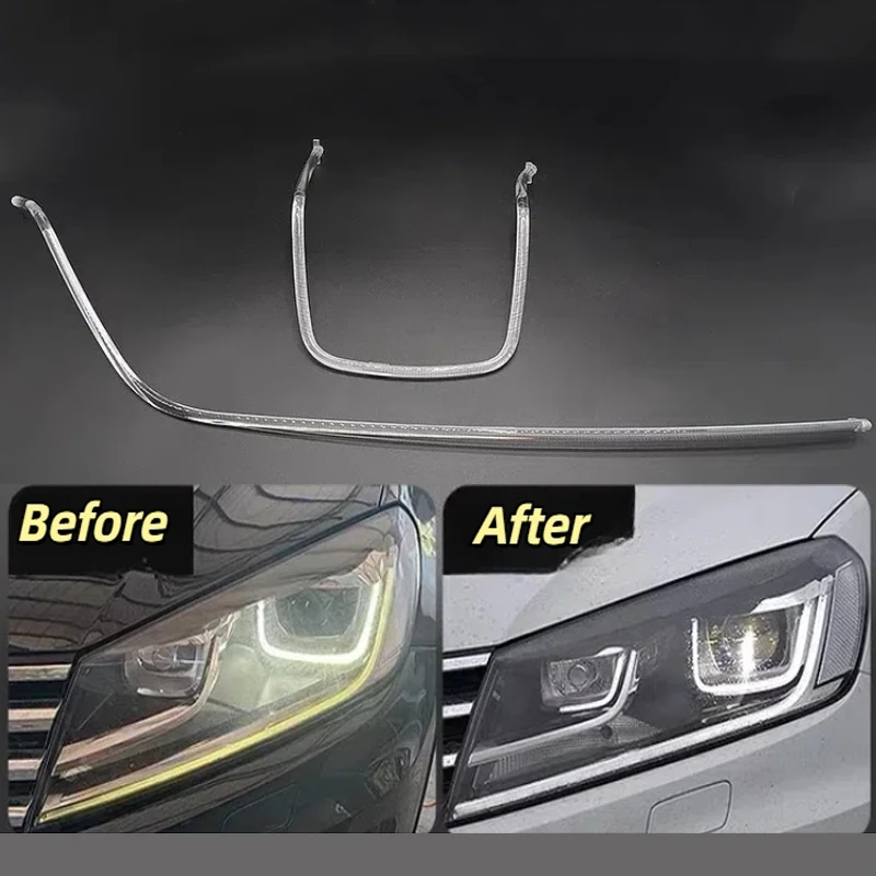 NEW Headlight DRL Tube For VW Touareg 2016 2017 2018 Acrylic tube Light ...