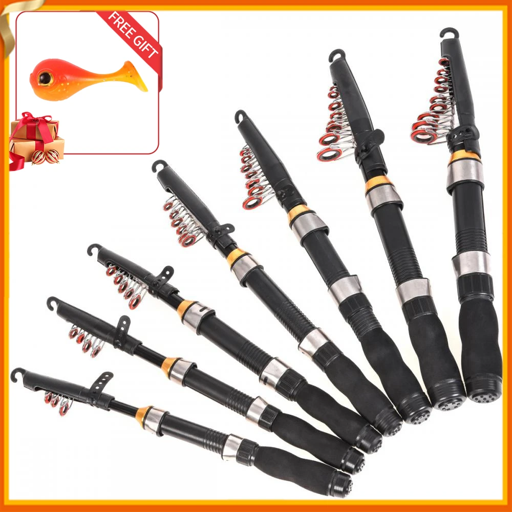 Telescopic Rock Fishing Rods Spinning Carp Feeder Carbon Fiber Mini ...