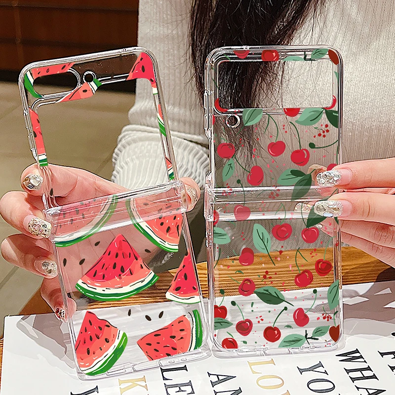 Padr-es-coloridos-de-frutas-Folding-Phone-Case-capa-dura-clara-para ...