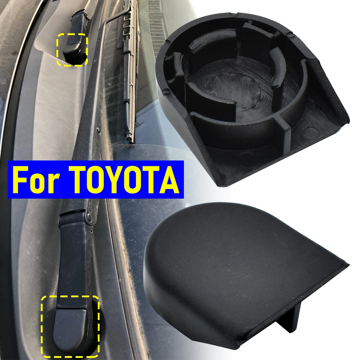 2x Front Windscreen Wiper Arm Nut Cap Bolt Cover For Toyota Corolla ...