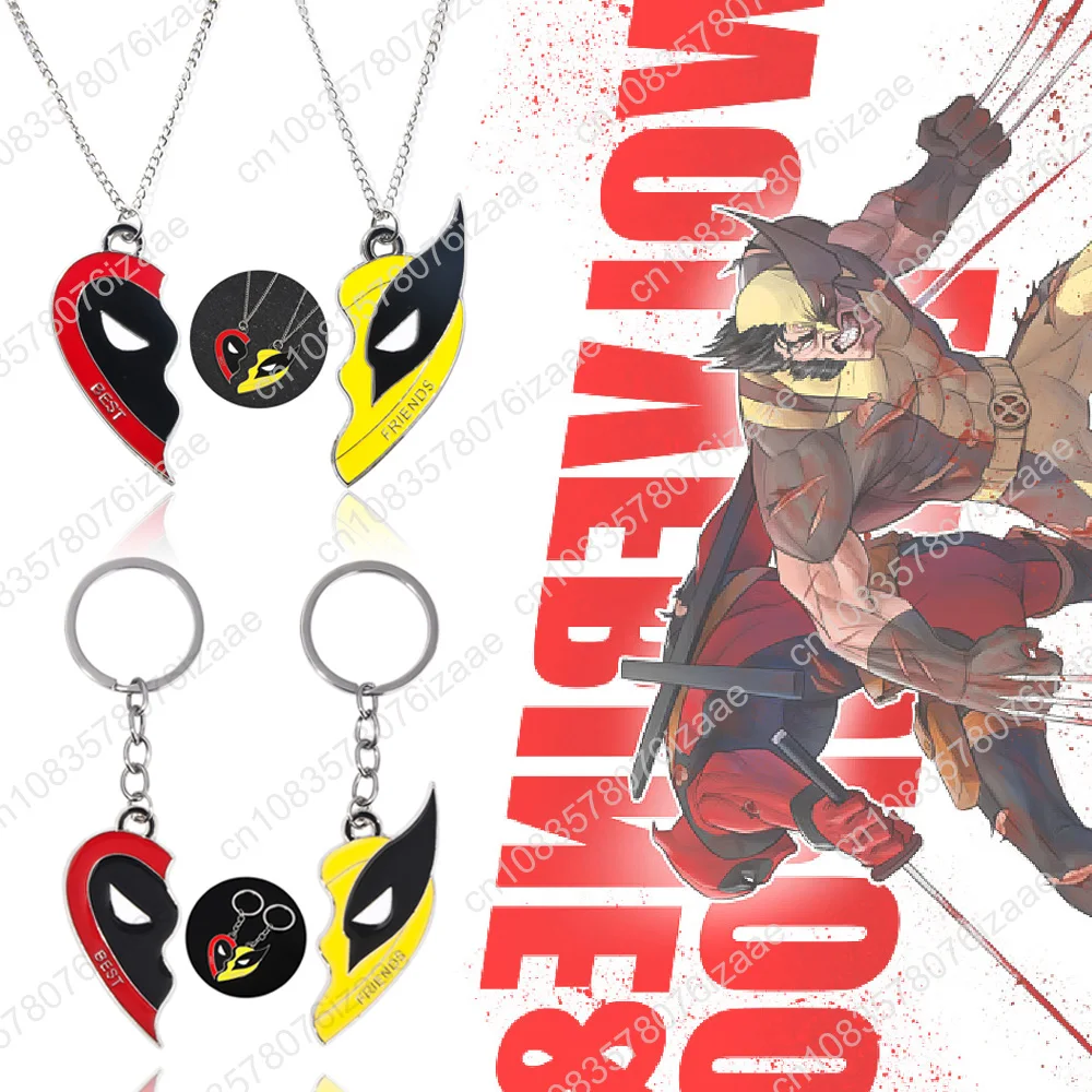 Hot-Disney-Deadpool-3-Logo-Deadpool-Wolverine-Best-Friends-Necklace ...