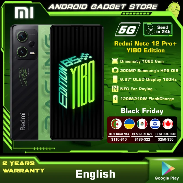 Redmi Note12 Note 12 Pro Plus YIBO Fashion Edition 5G Smartphone Dimensity 1080 210W FlashCharge ...