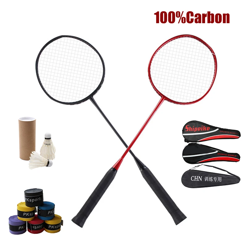 Full Carbon Fiber 4U Badminton Racket Independent Wire Hole Type T ...