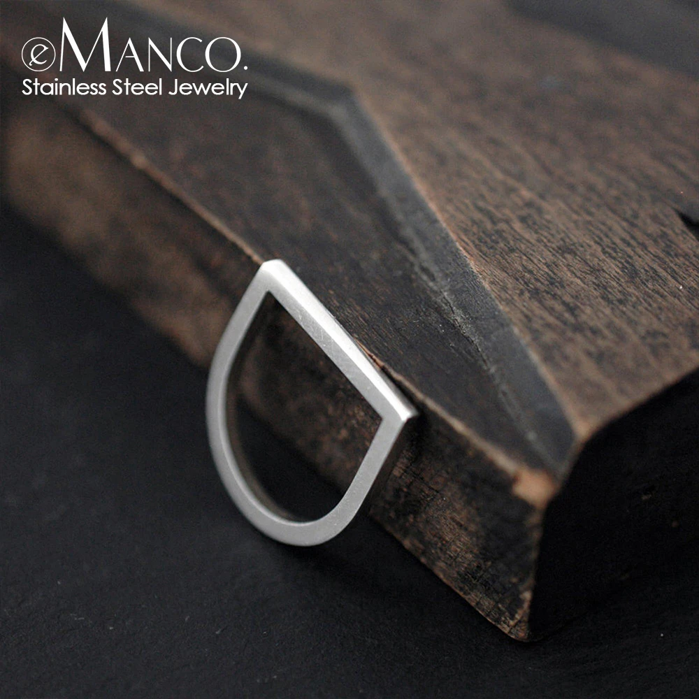 E-manco-anillos-de-acero-inoxidable-para-mujer-sortijas-geom-tricas ...