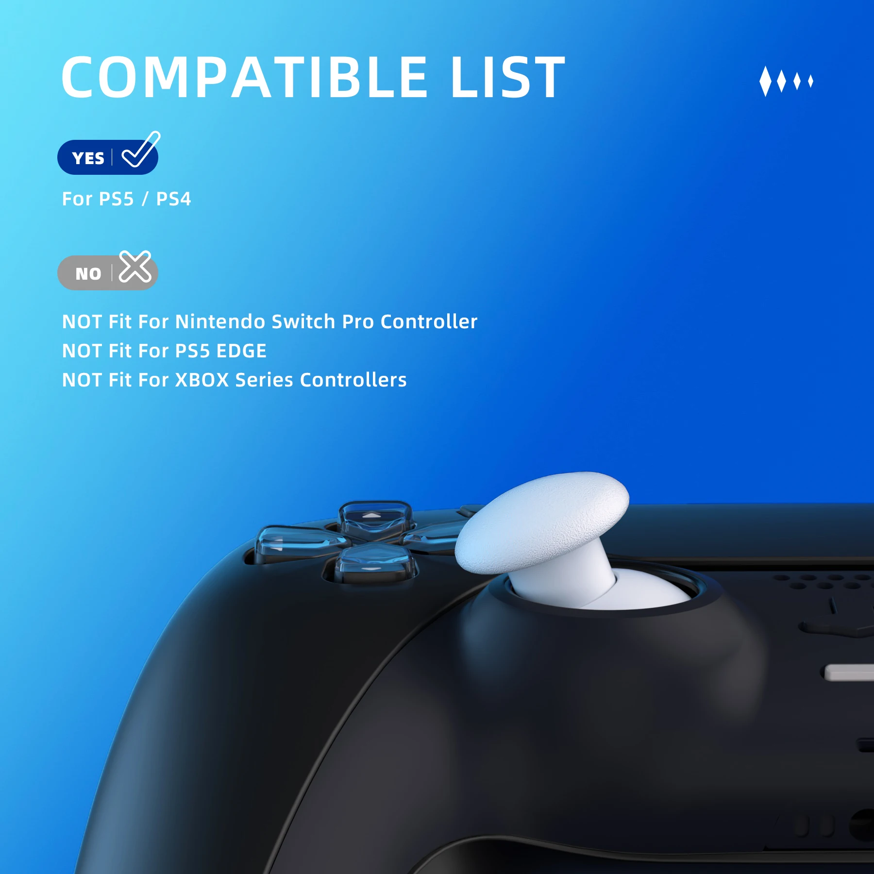Gaming Controller Accessories Replacement Metal Thumbsticks For PS5 ...