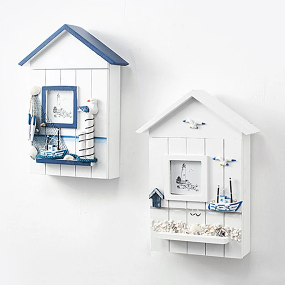 Wooden-Key-Box-Wall-Mount-Rustic-Decorative-Key-Cabinet-Mediterranean ...