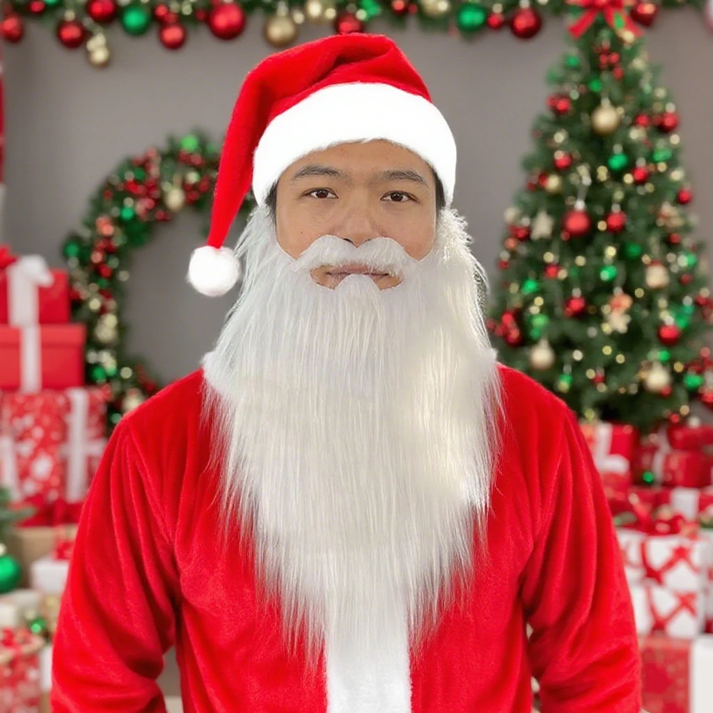 Santa Claus Beard Christmas Play Costume Prop Long Beard Costume ...