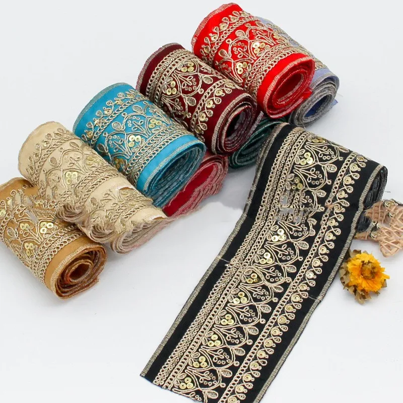 1-Yards-Embroidery-Sequin-Ribbon-for-DIY-Bag-Clothing-Costumes ...