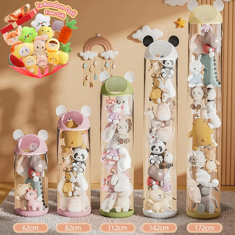 Plush-Doll-Storage-Bucket-Rotatable-Doll-Children-Toy-Doll-Storage ...