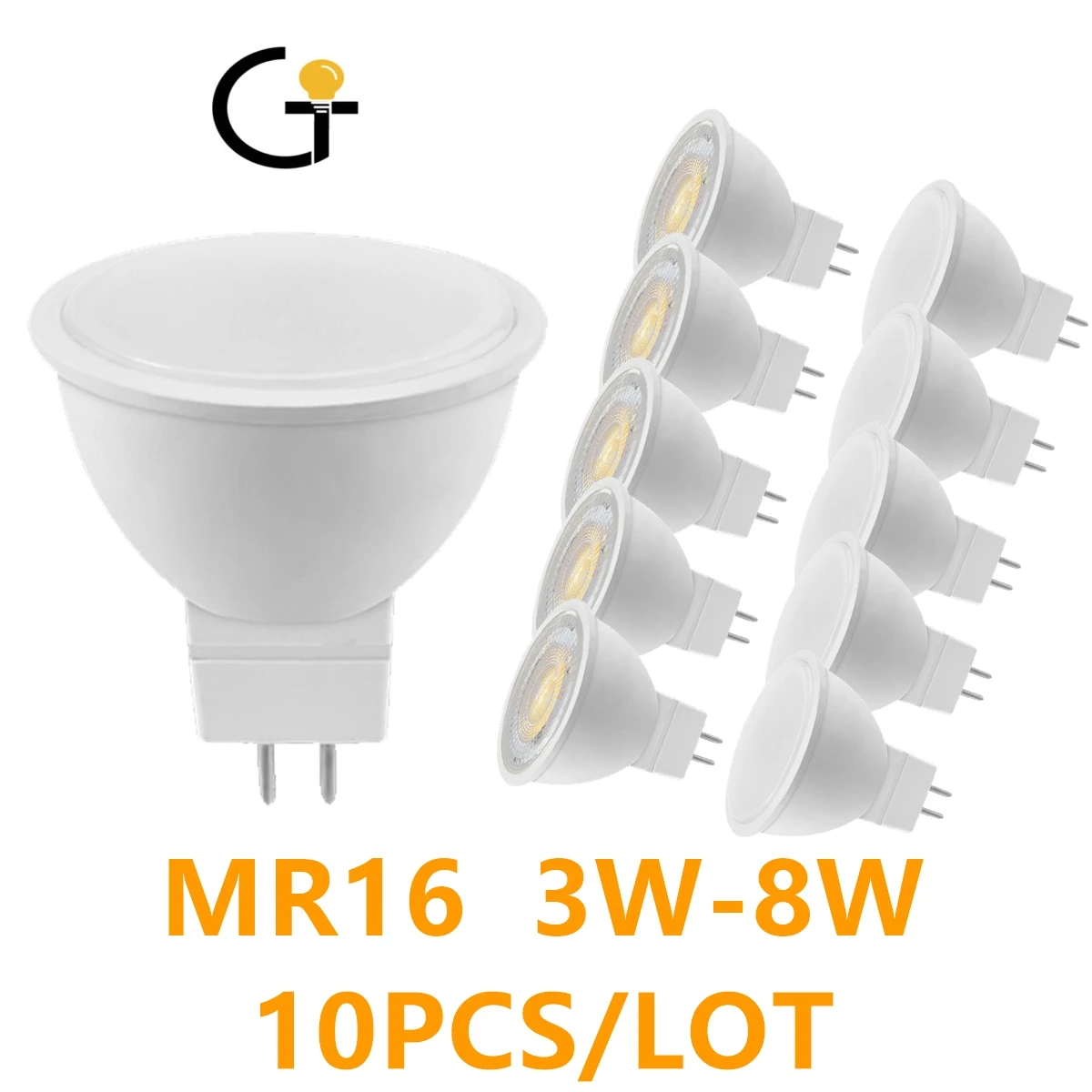 MR16 GU5.3 LED Spotlight 3W-8W 220V AC110V AC/DC12V Beam Angle 38/120 Degree for home Energy ...
