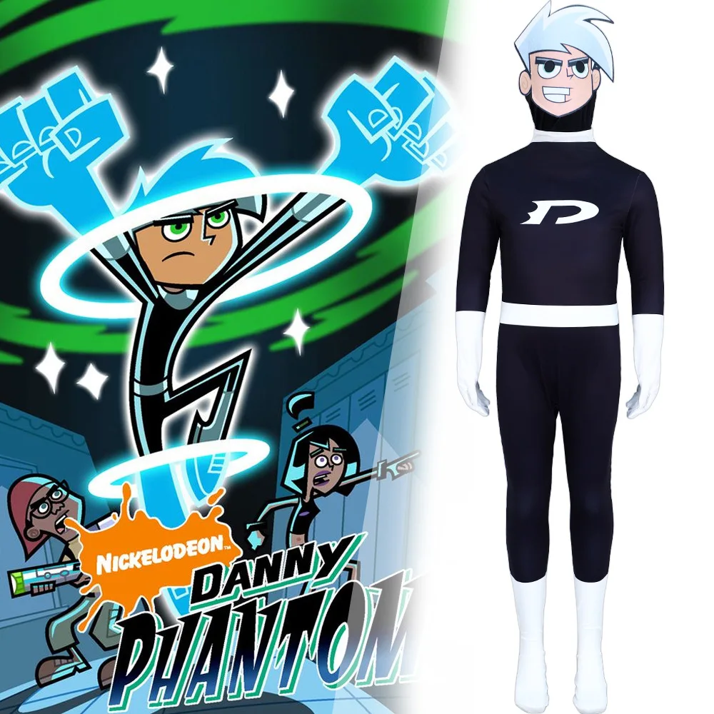Anime Comic Danny Phantom Cosplay Costume Super Hero Daniel Danny ...