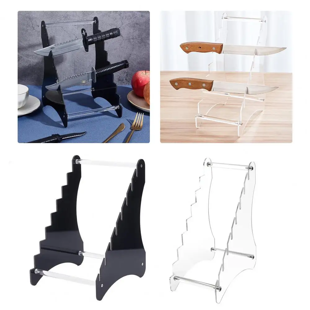 Cutter-Storage-Rack-Acrylic-Cutter-Holder-Acrylic-Cutlery-Block-Holder ...