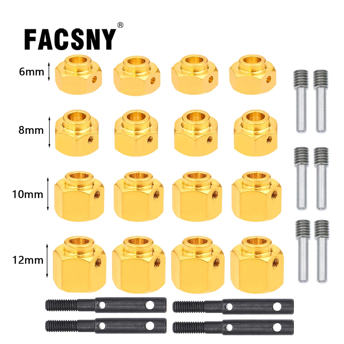 Brass-Wheel-Hub-Extended-Adapter-Metal-Portal-Axle-Drive-Gear-Shaft-For ...