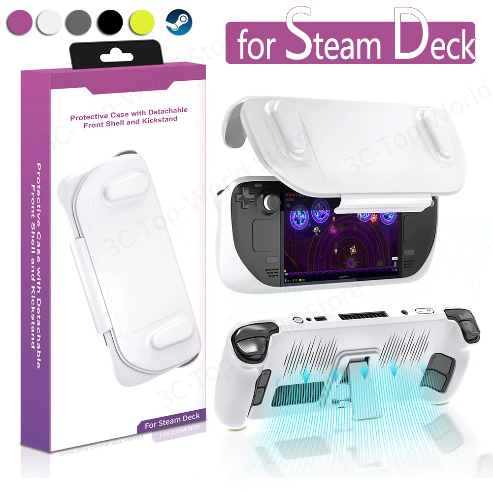 Funda protectora para consola Steam Deck, cubierta frontal extraíble ...