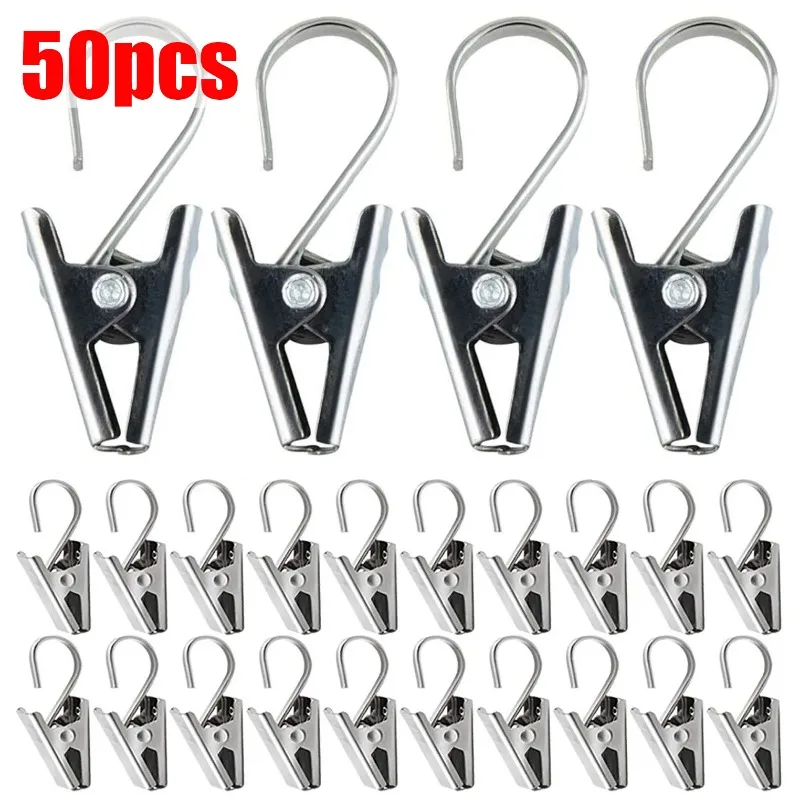 50-10Pcs-Household-Hook-Clips-Mini-Metal-Curtain-Clips-Multifunctional ...
