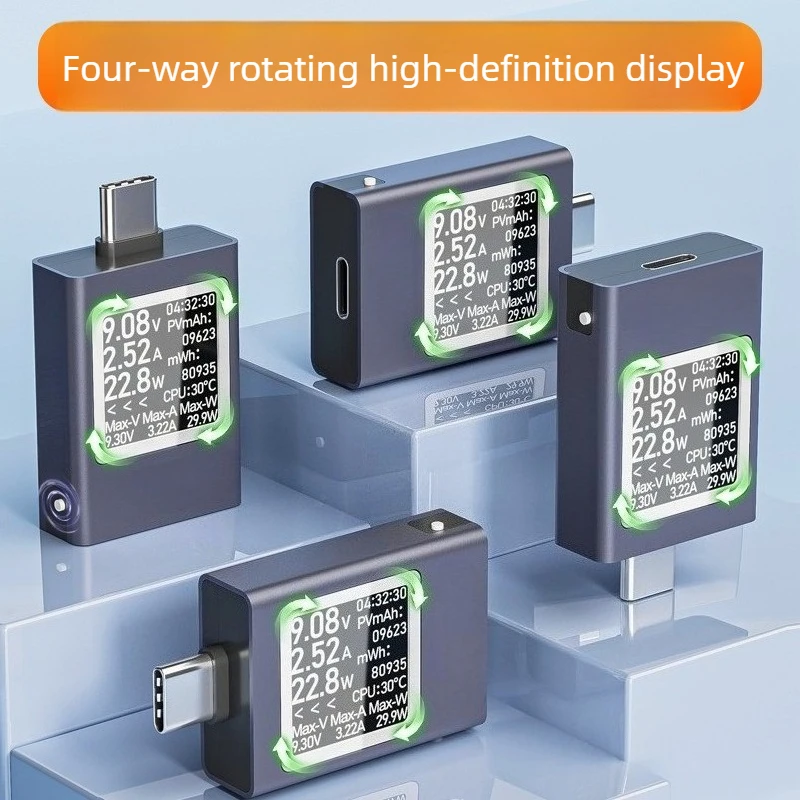 For Type-c Cell Phone Charging PD3.1 Tester 13 in 1 DC 4.5-50V 0-12A ...