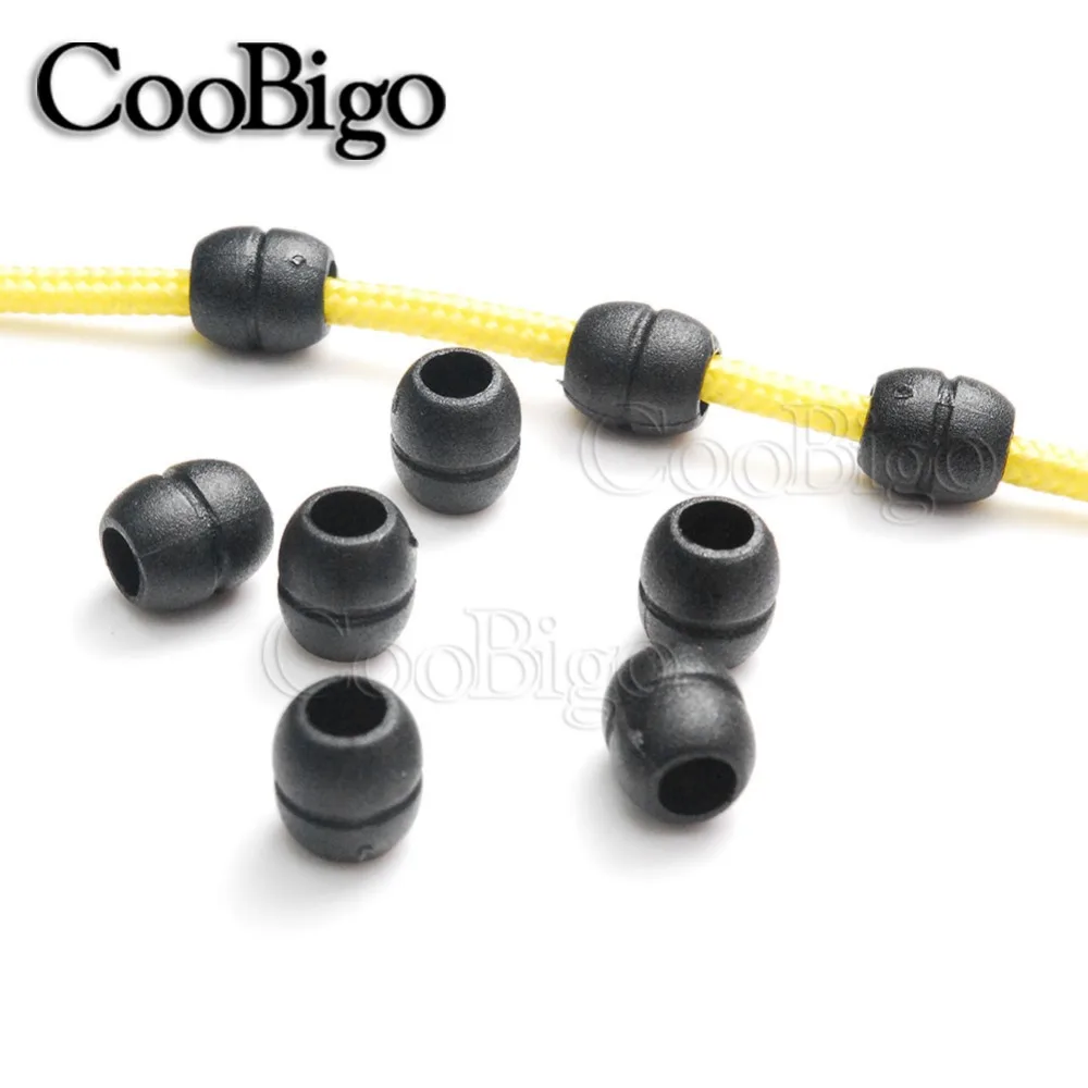 20pcs 3.5mm Hole Plastic Slide Beads Cord Lock Stopper Sportwear ...