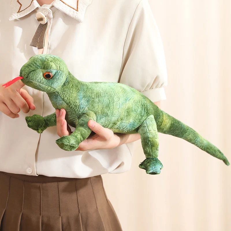Lifelike Green / Brown Lizard Cute Lizard Plush Toys Simulation Animal ...